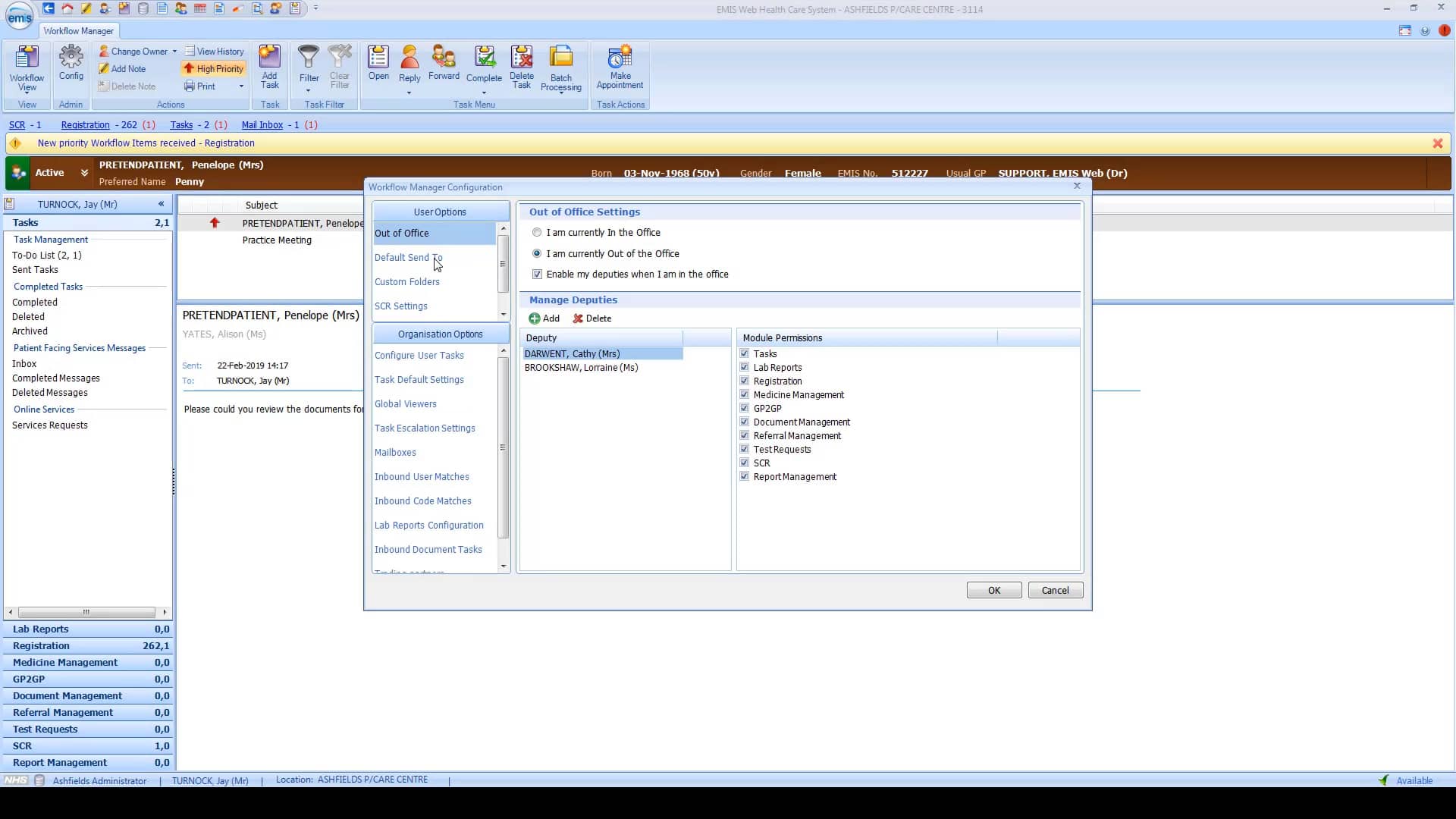 Tasks in EMIS Web Workflow Manager (9m0s) on Vimeo