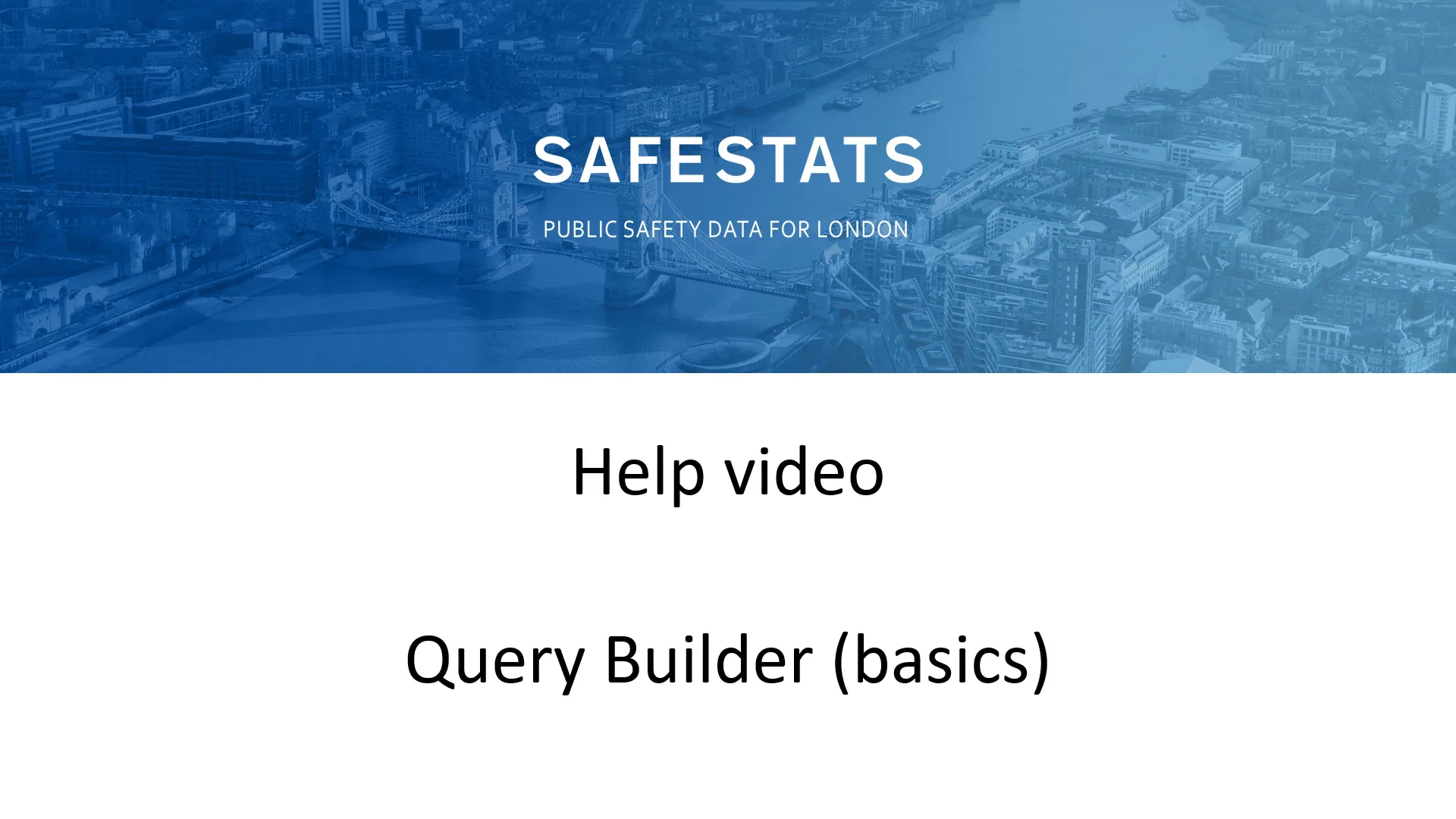 Help: Query Builder (Basics) on Vimeo
