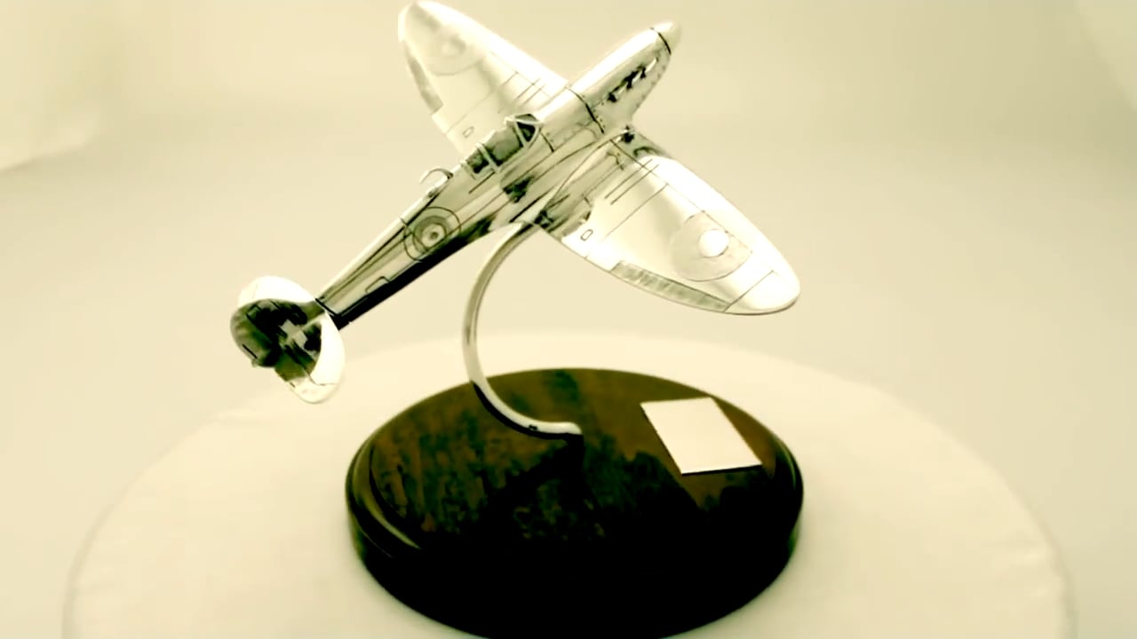 Sterling Silver Spitfire Presentation Model - Vintage Elizabeth II ...