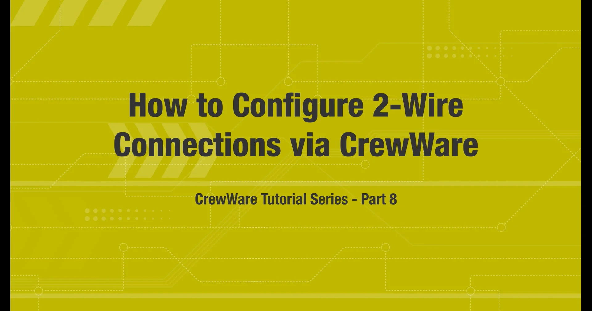 How to Configure 2-Wire Connections via CrewWare on Vimeo
