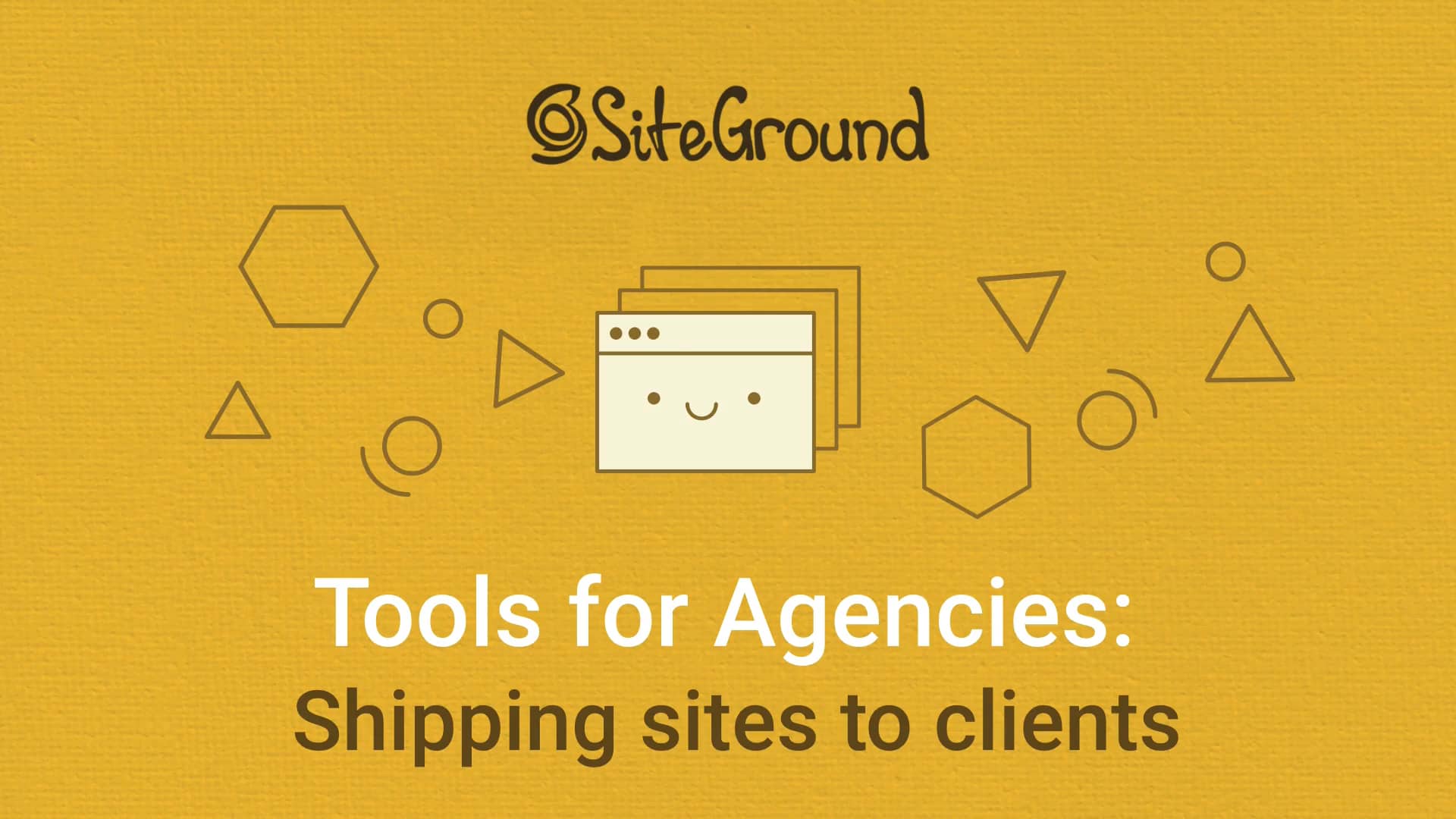 SiteGround Tools for Agencies: Shipping sites to clients on Vimeo