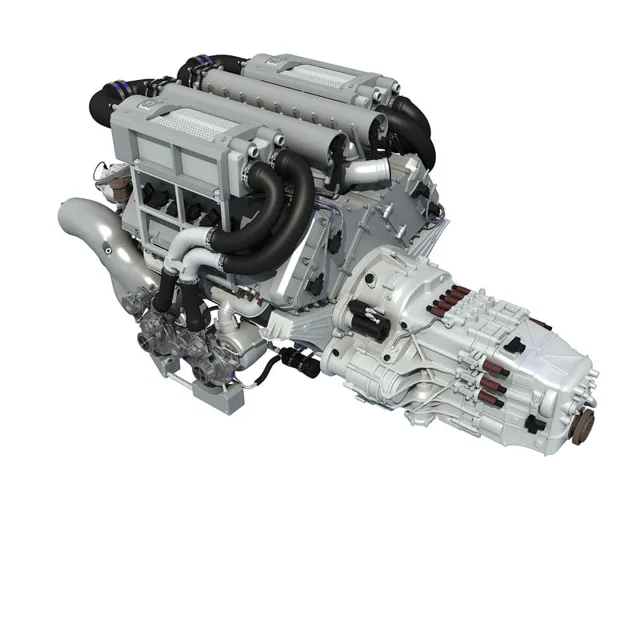 Bugatti W16 Engine Animation