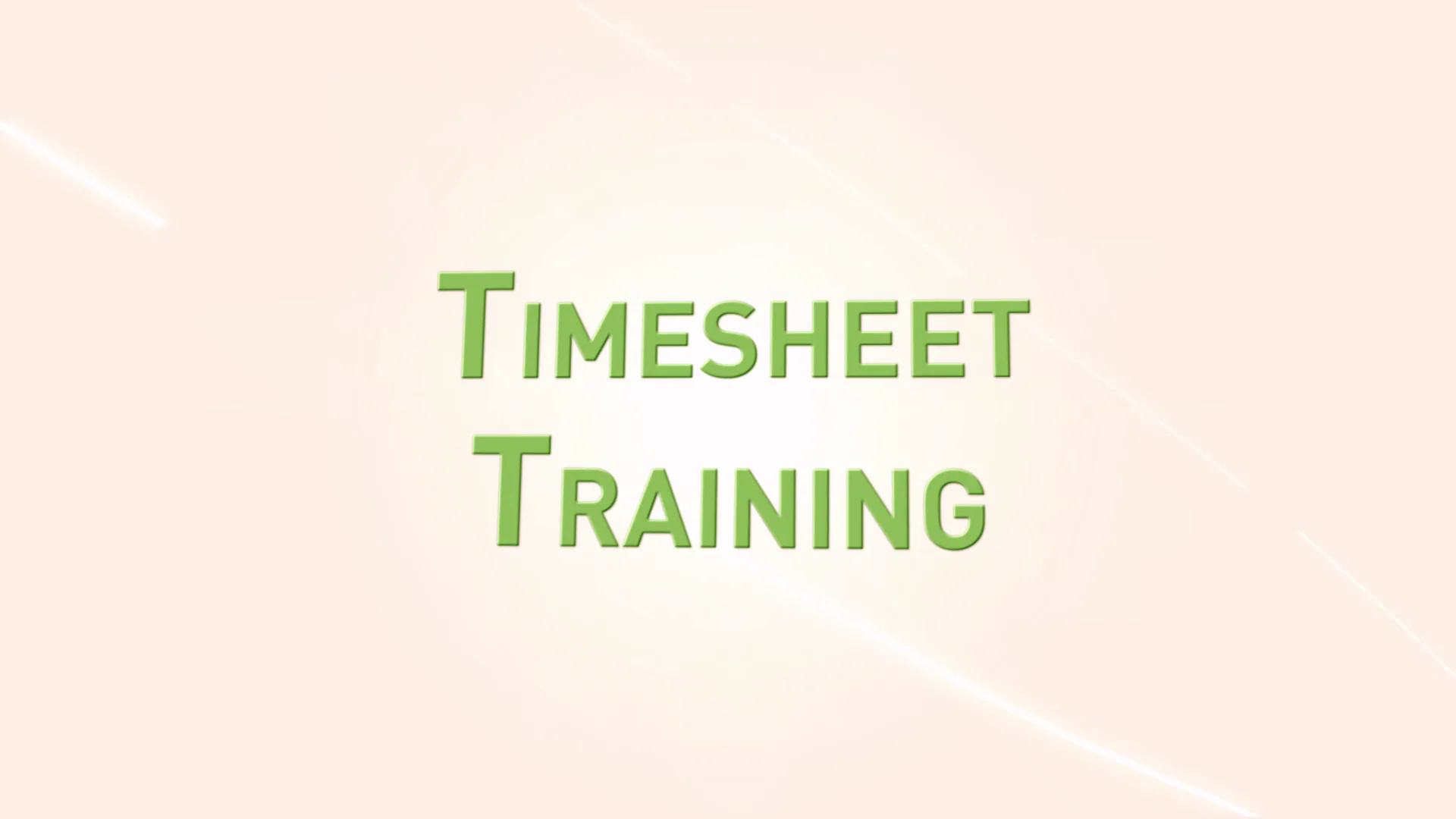 Timesheet Training - Timesheet Training on Vimeo