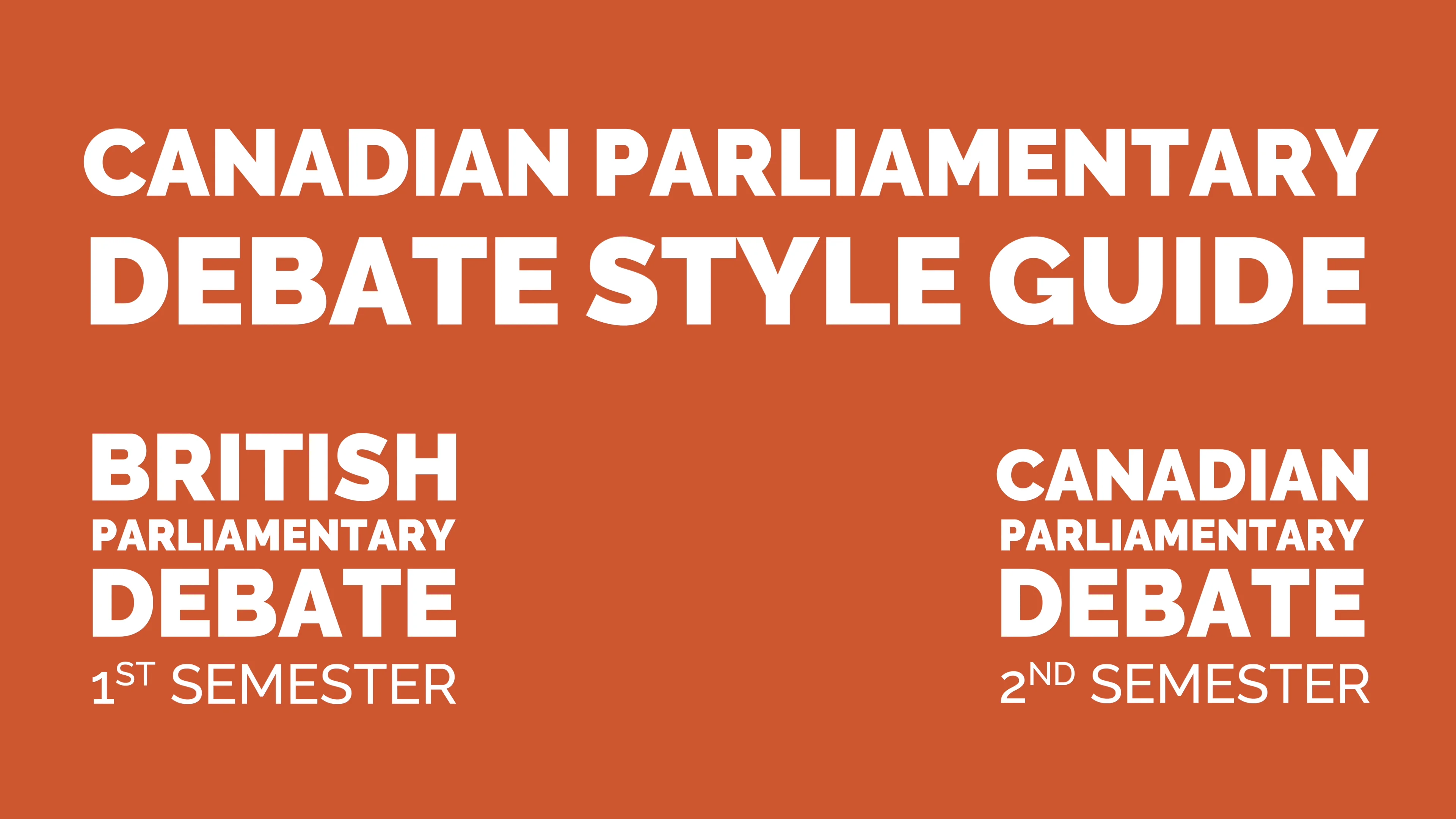Canadian Parliamentary Debate Style Guide (Excerpt)
