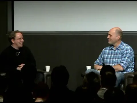 Linus Torvalds and Greg Kroah-Hartman on 20 years of Linux @ LinuxCon Japan 2011 on Vimeo