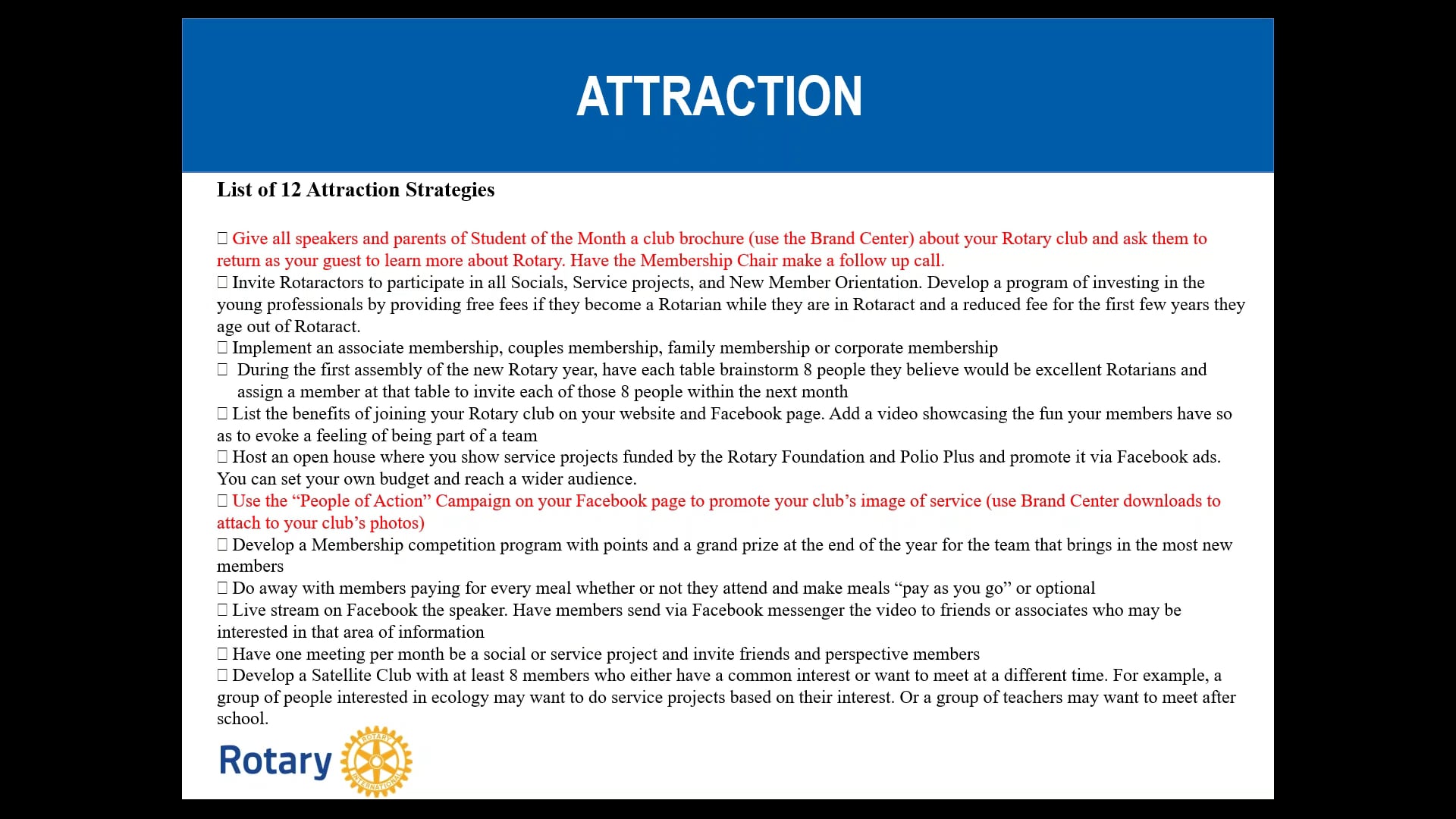 Attraction Strategy Brand Center using People of Action Campaign and ...