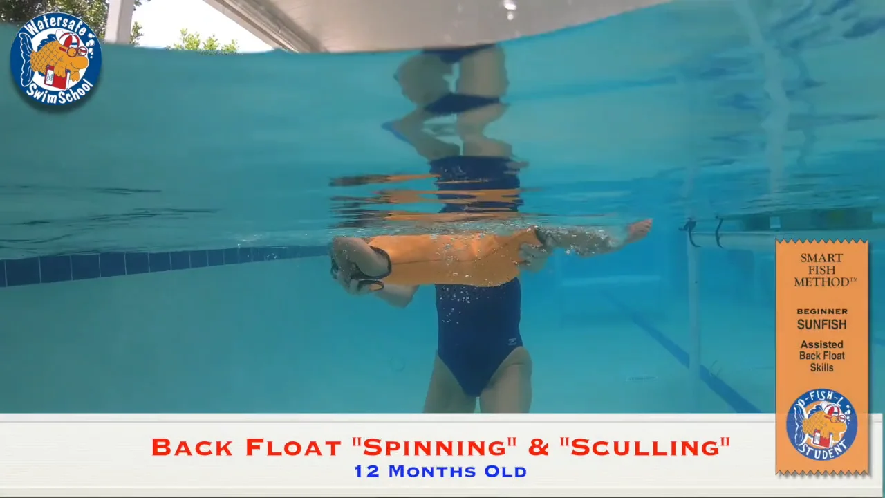 GRADE 2 BABY: 12 Month old BACK FLOAT with "Spinning" and "Sculling ...