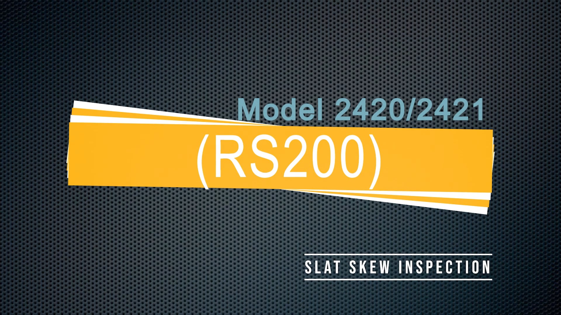 2420/2421 RS200 Slat Sorter: Slat Skew Inspection on Vimeo