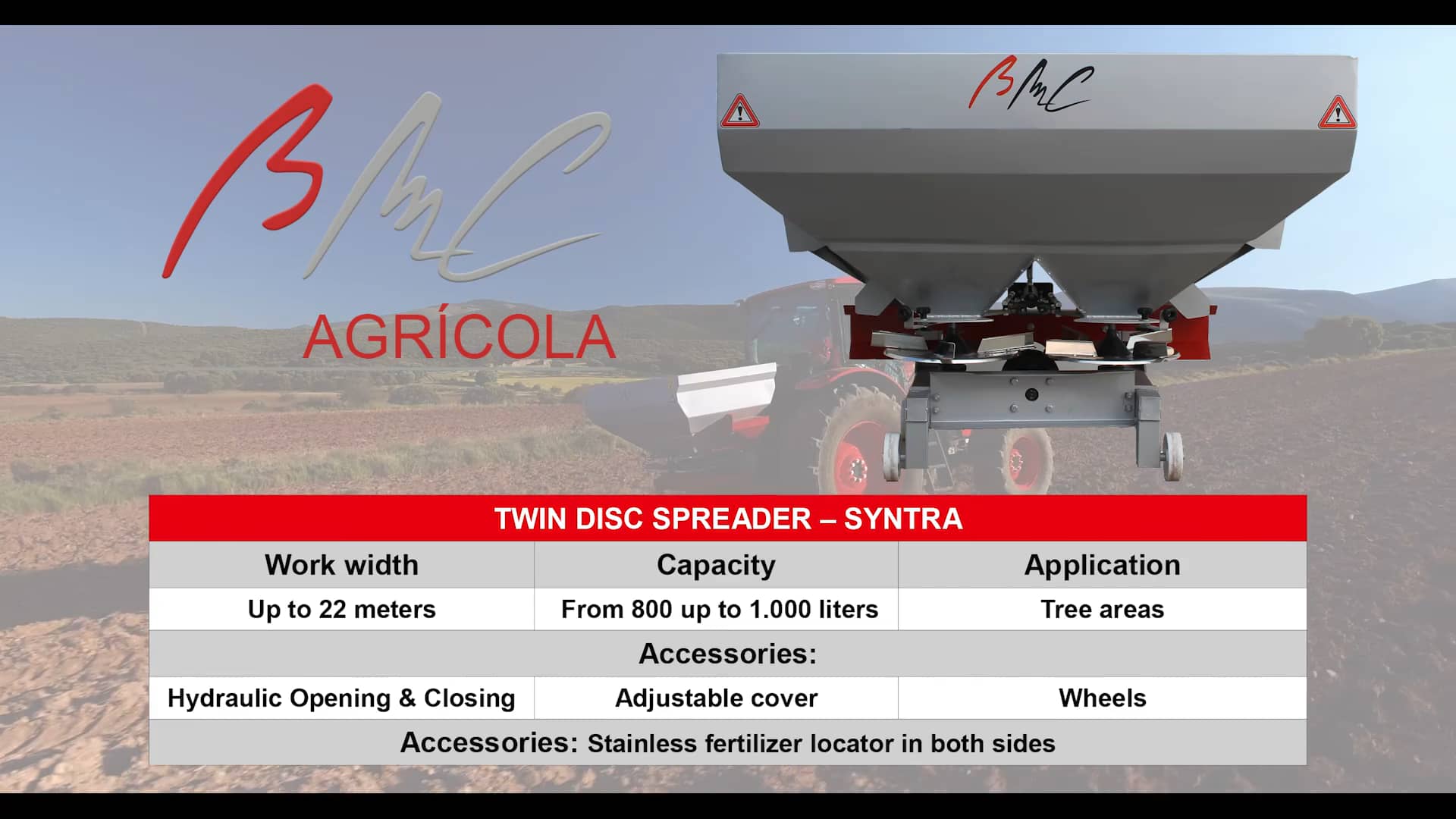 TWIN DISC SPREADER BMC – SYNTRA on Vimeo