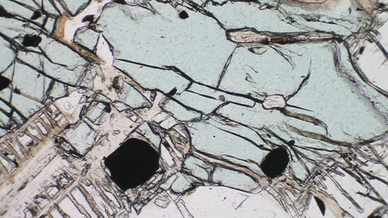 yoderite in thin section FKM-307 PPL on Vimeo