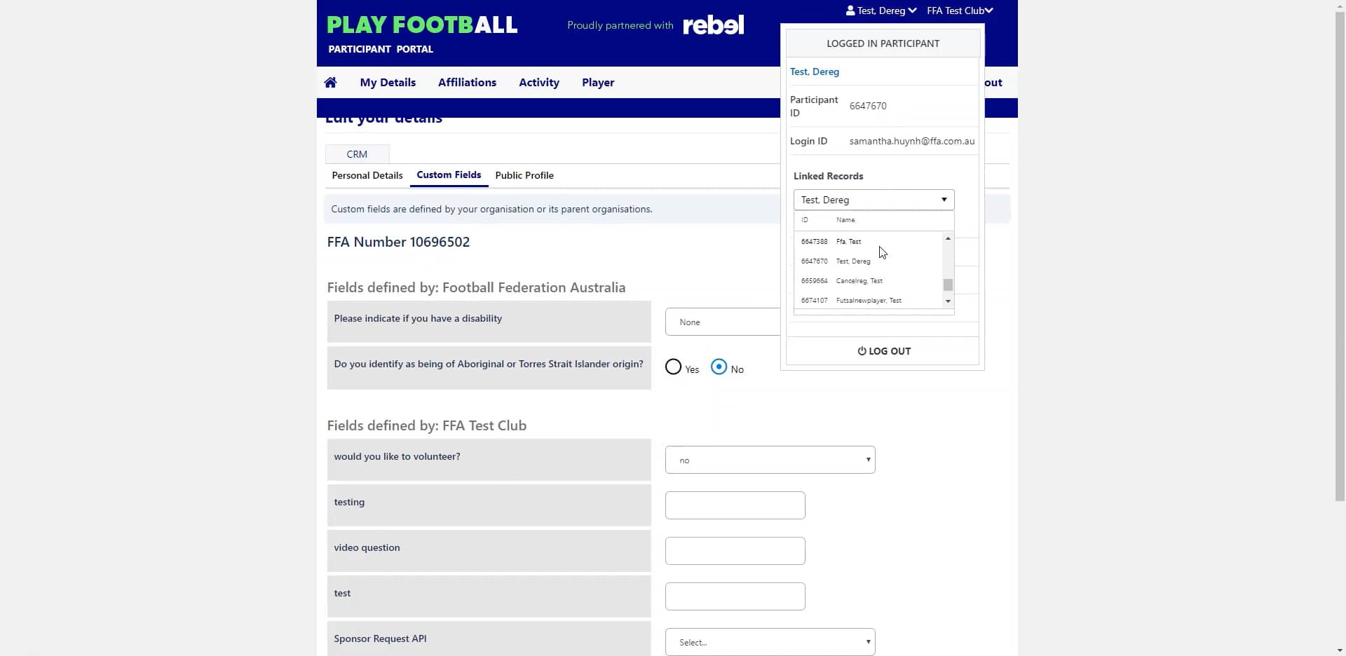 Finding your FFA number on Vimeo