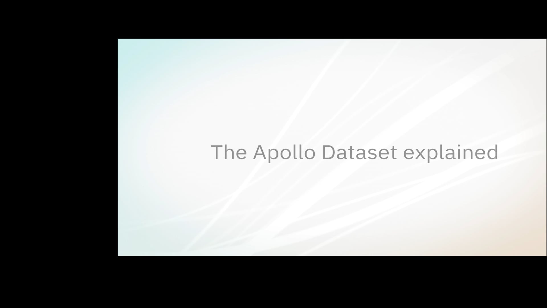 The Apollo dataset explained on Vimeo