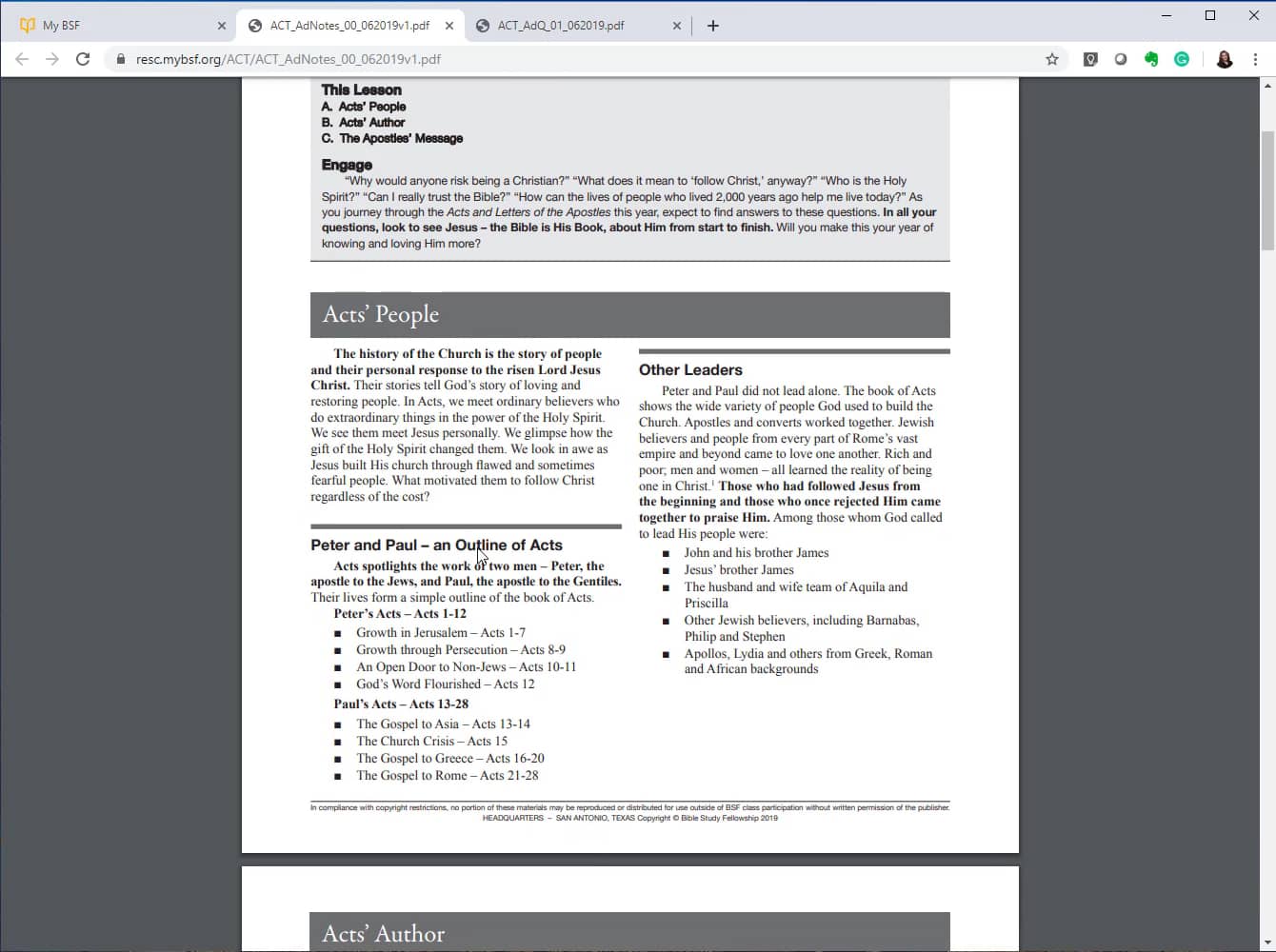 Printing BSF lessons from MyBSF on Vimeo