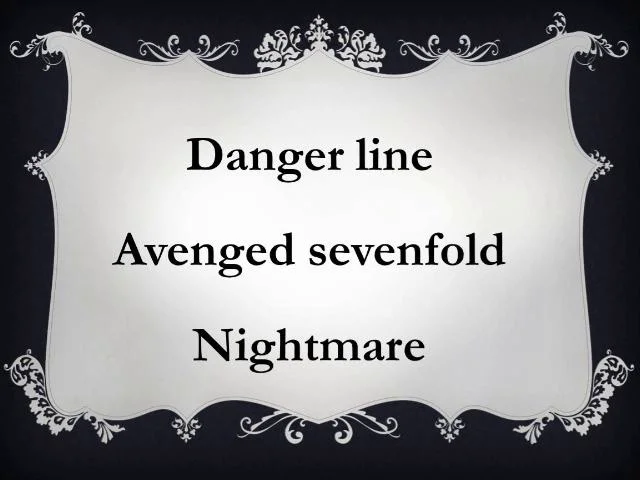 Avenged sevenfold Danger line lyrics on Vimeo