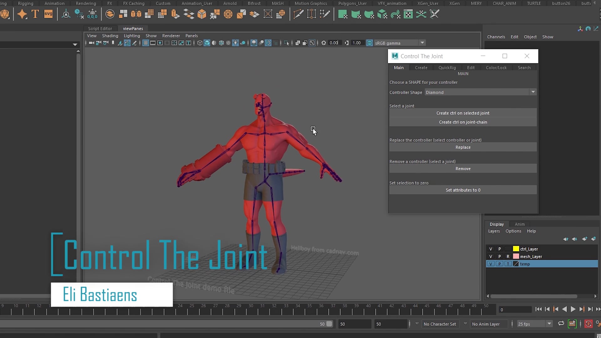 Control The Joint (Maya Rigging Script) v1 on Vimeo