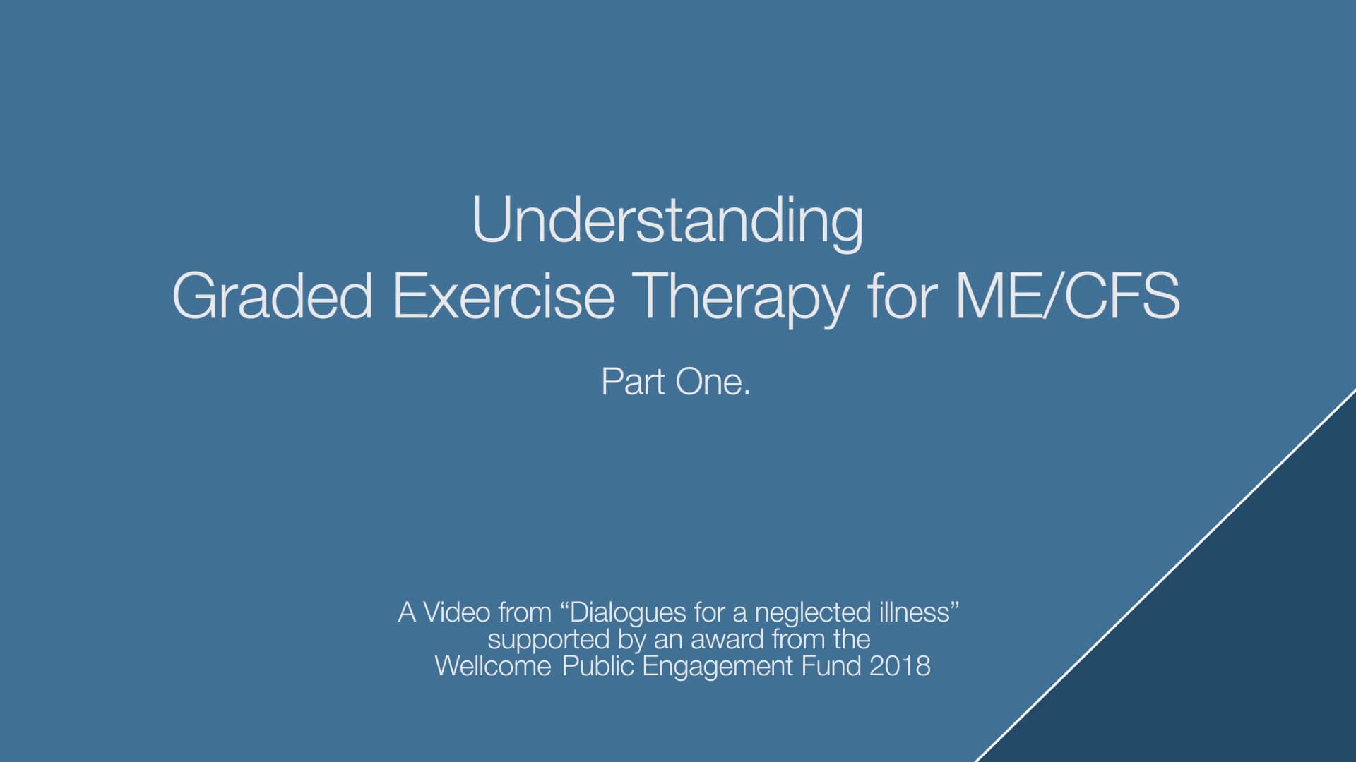 Graded Exercise Therapy Part 1 on Vimeo
