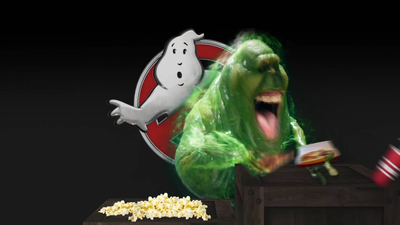 Ghostbusters SLIMER Loves Pizza And Popcorn By Jessica Dove TV ...