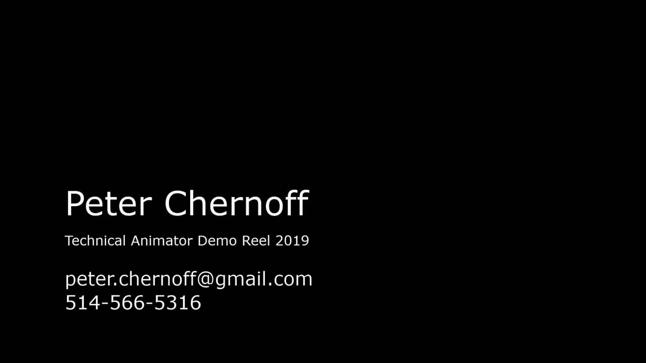 Peter Chernoff Demo Reel 2019 on Vimeo