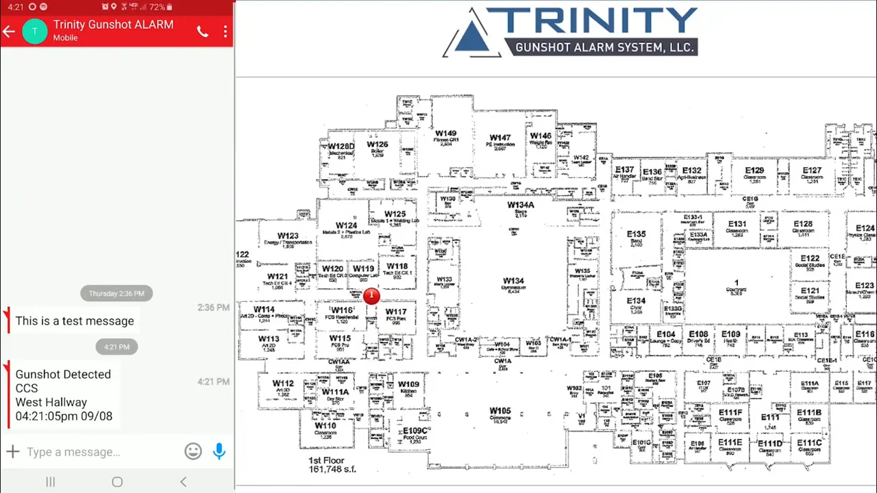 Trinity Gunshot Alarm - Test Shot on Vimeo