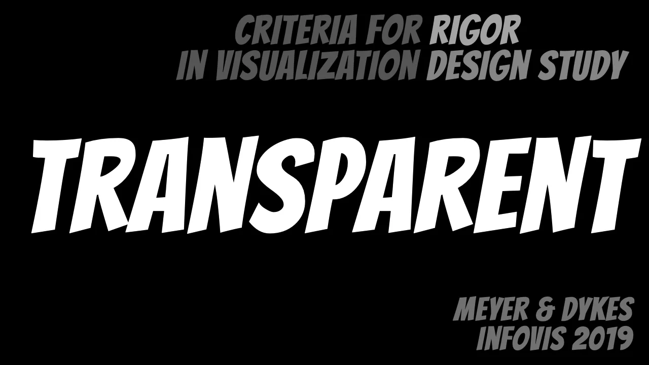[VIS19 Preview] Criteria for Rigor in Visualization Design Study ...