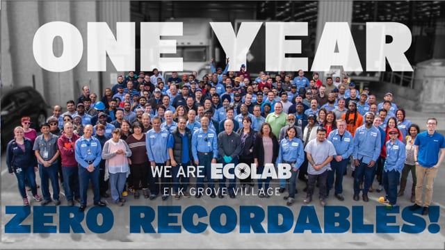 Ecolab EGV - One year zero recordables in Ecolab Elk Grove Village on Vimeo