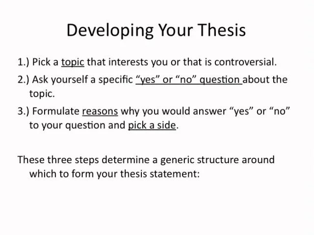 Thesis Statement Outline