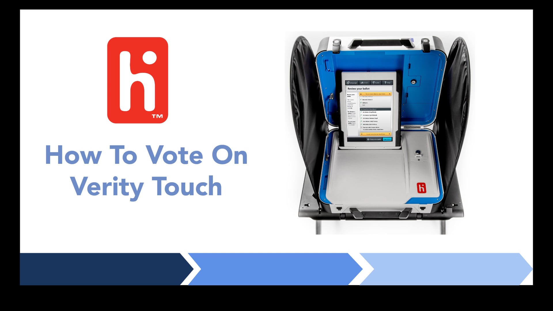 Verity Touch How to Vote on Vimeo