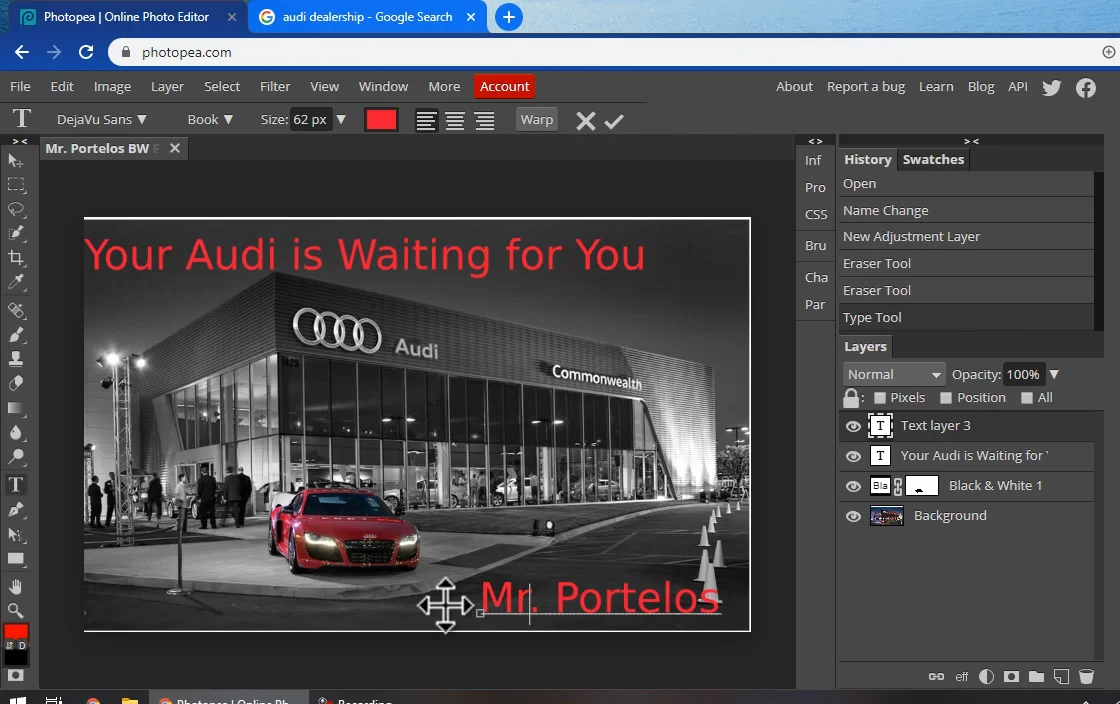 Photopea Black and White Advertising on Vimeo