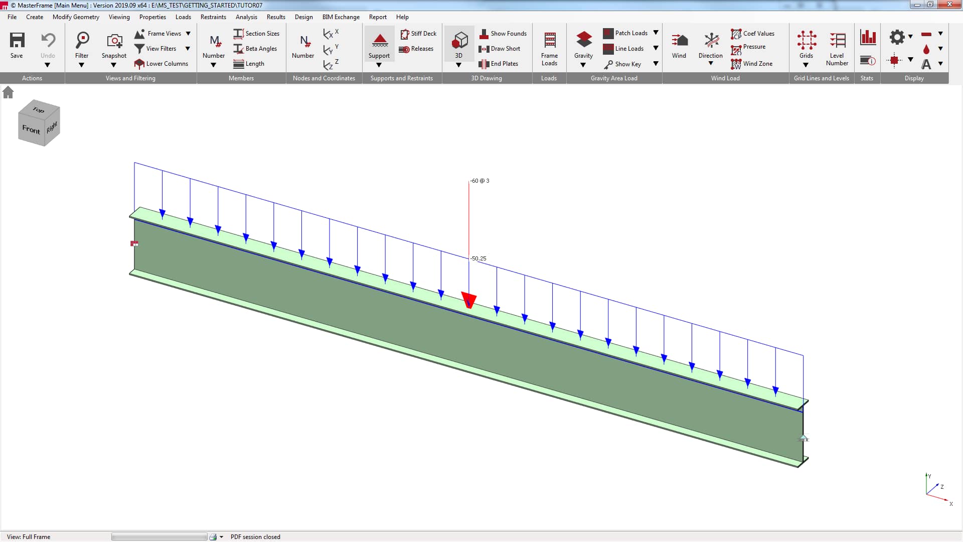 MasterFrame Simple Steel Beam Design Tutorial - Eurocode 3 on Vimeo