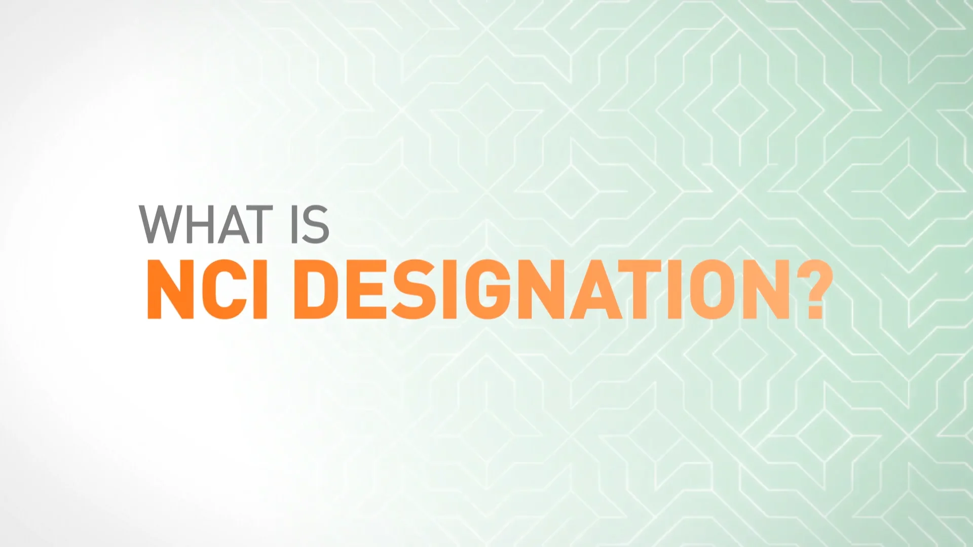 Sylvester Comprehensive Cancer Center - What is NCI Designation? on Vimeo
