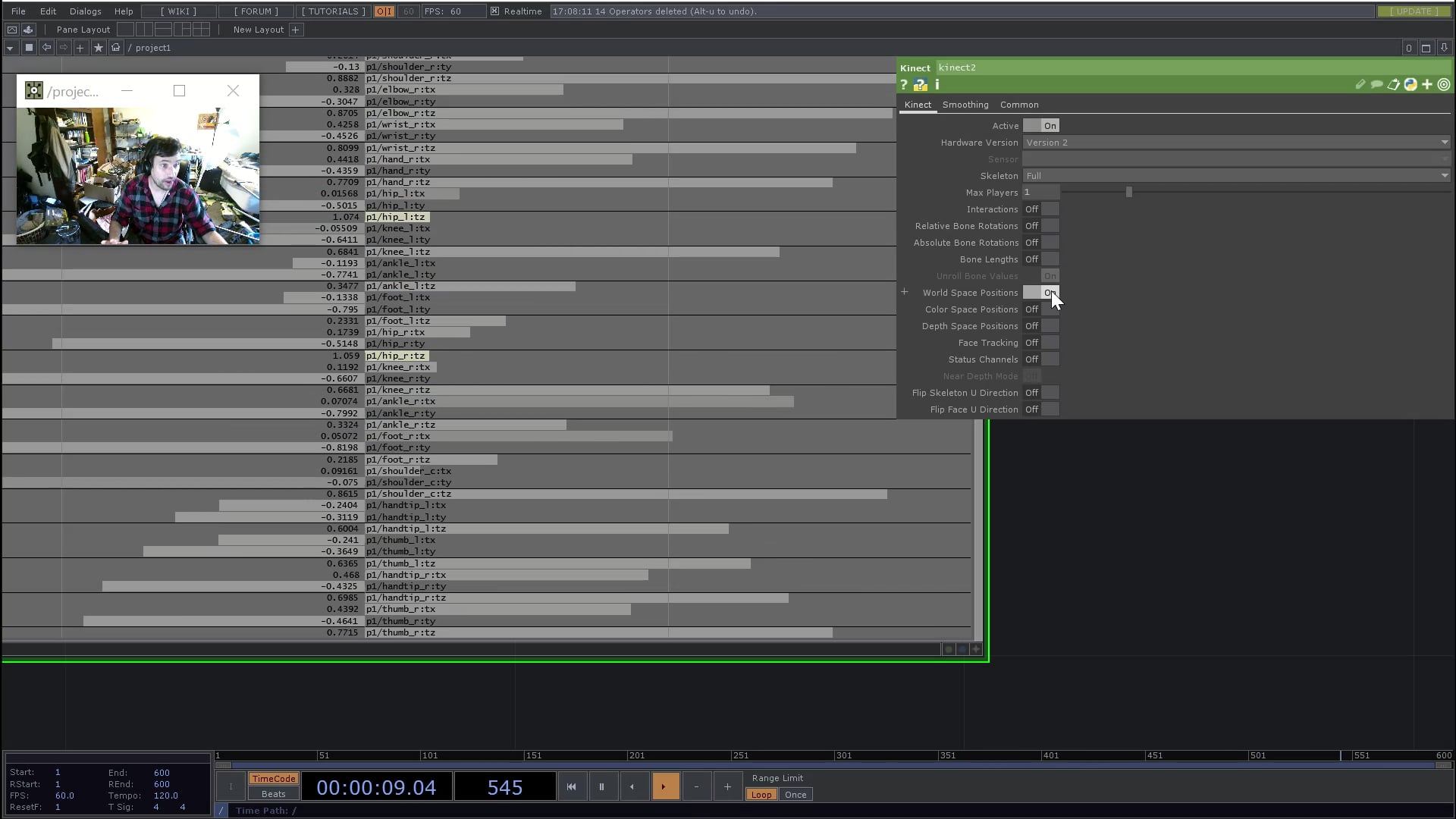 Depth Cameras in TouchDesigner 03: Kinect CHOP Overview on Vimeo