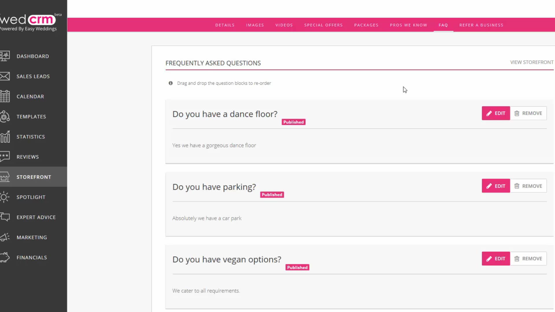 WedCRM Guide: FAQs on Vimeo