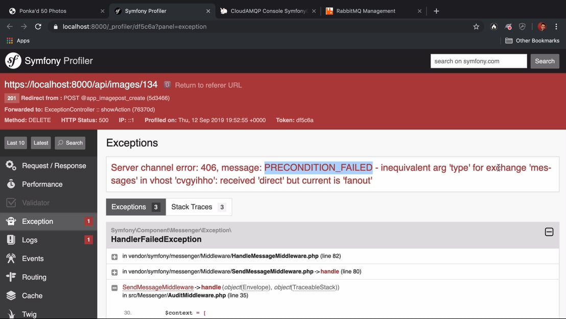 Exchange Routing and Binding Keys > Messenger! Queue work for Later | SymfonyCasts