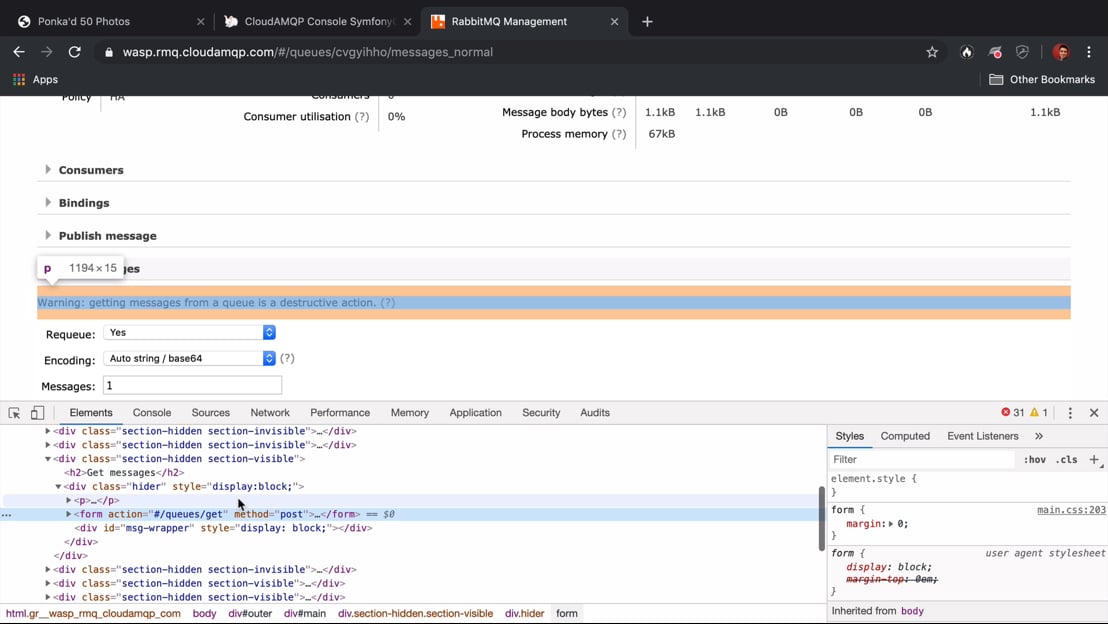 Serializing Messages as JSON > Messenger! Queue work for Later | SymfonyCasts