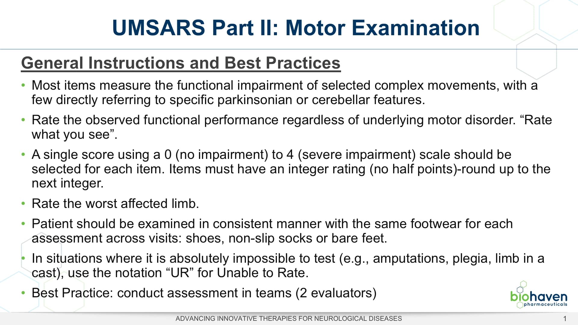 UMSARS Healthy Control Assessment on Vimeo