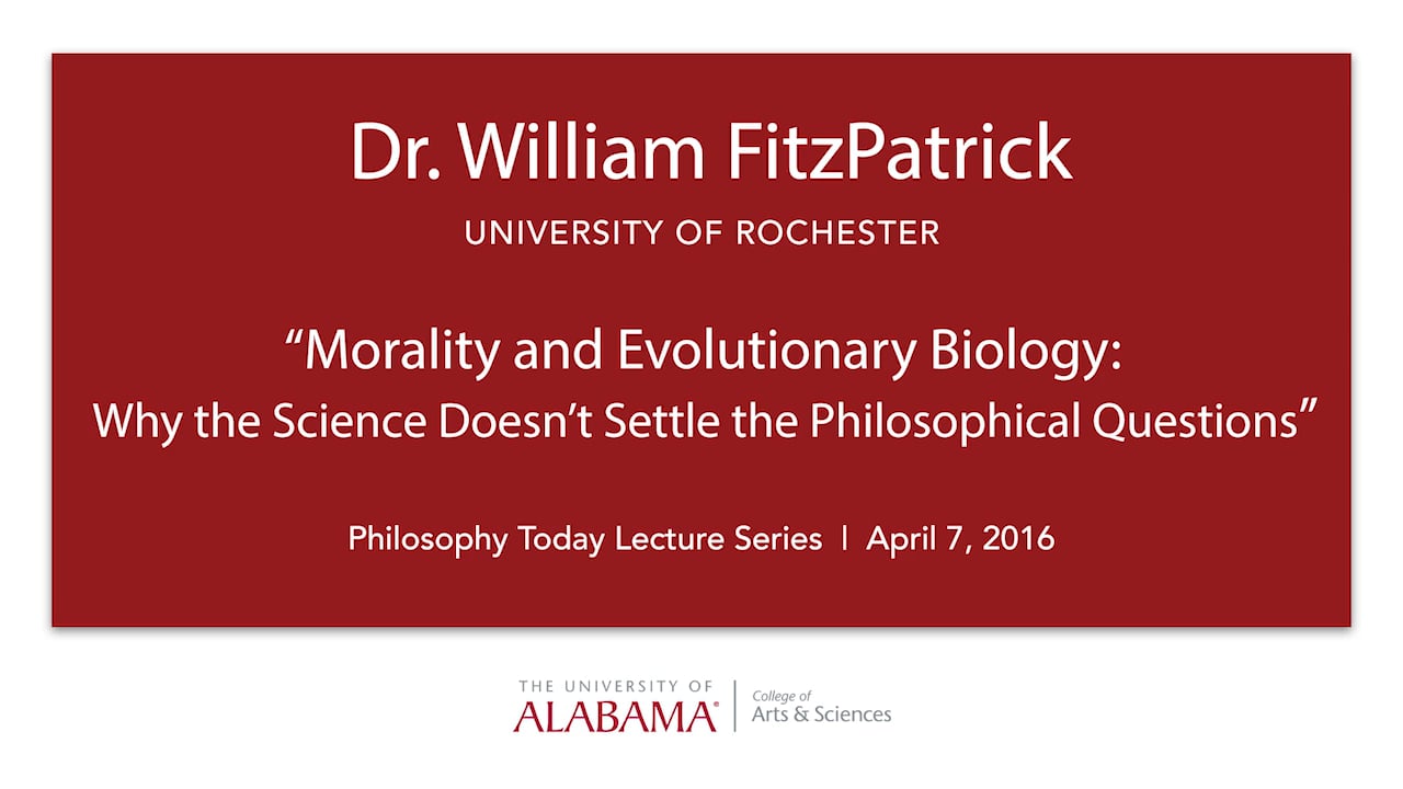 William FitzPatrick | Philosophy Today on Vimeo