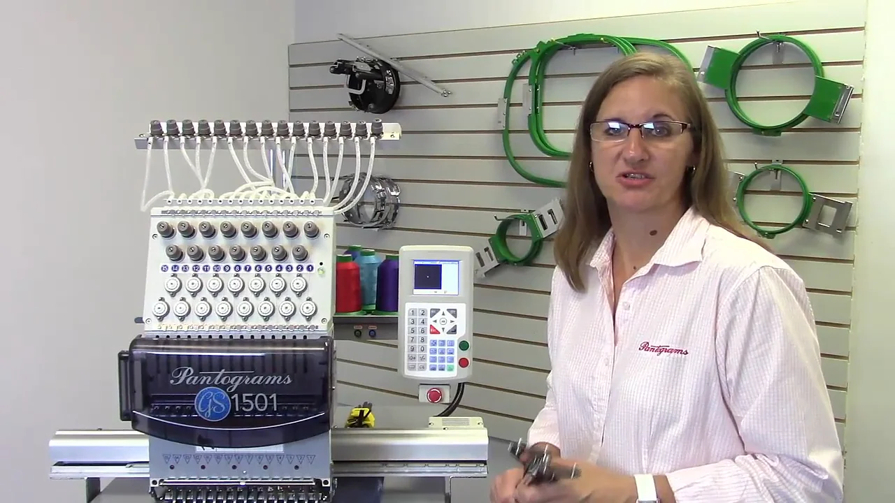 Attaching the Hoop Arms - GS1501 Embroidery Machine Training on Vimeo