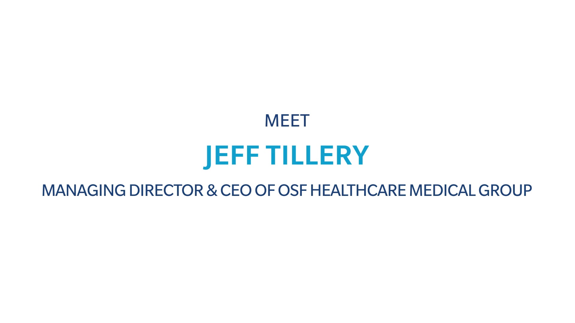 Leaders Alliance Member - Jeff Tillery on Vimeo