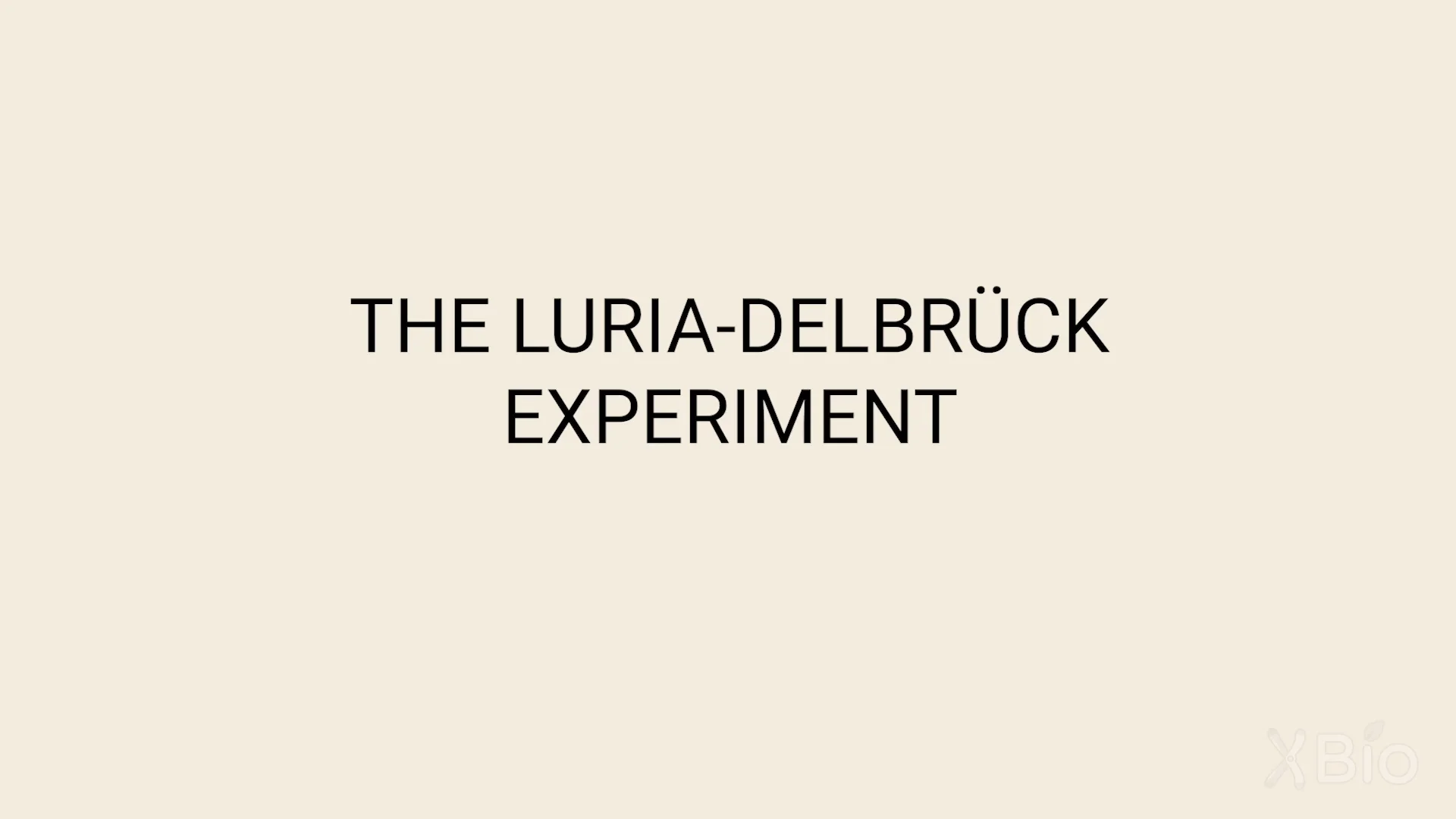 The Luria-Delbruck Experiment