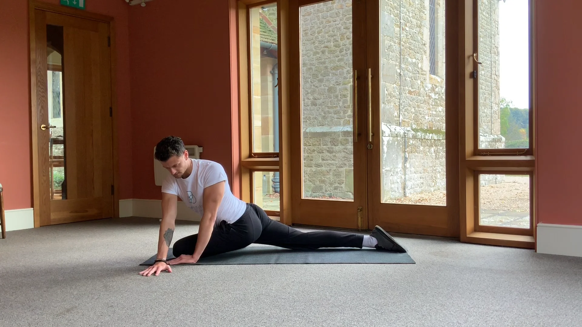 Pigeon pose with twist on Vimeo