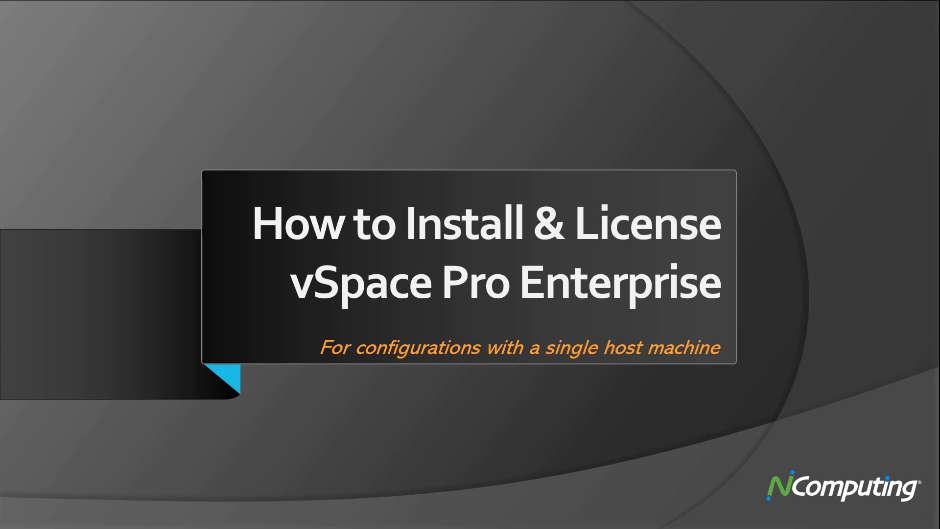 vSpace Pro Enterprise Edition installation video on Vimeo