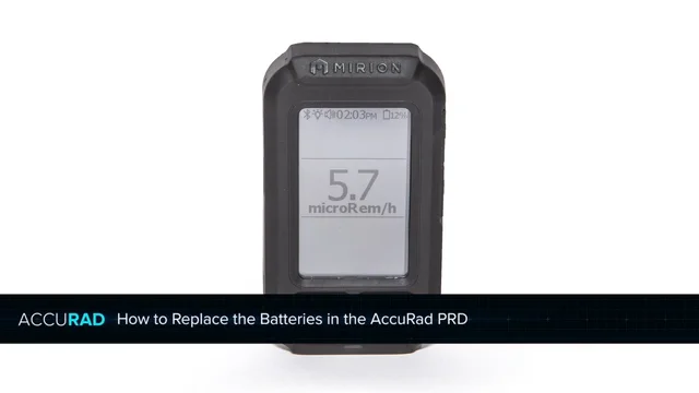 DIY Videos - How to Replace the Batteries in the AccuRad-PRD on Vimeo