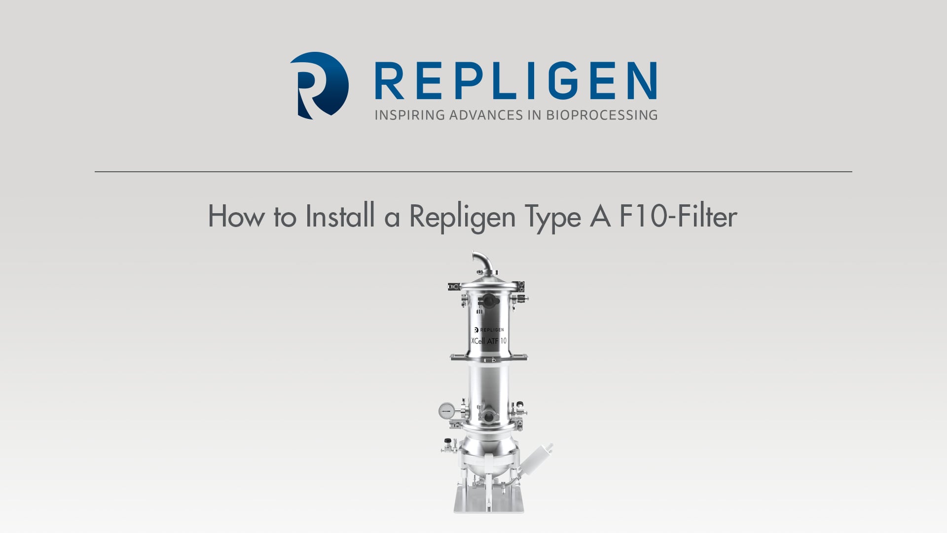 Tutorial: How to Install a Repligen Type A F10-Filter on Vimeo