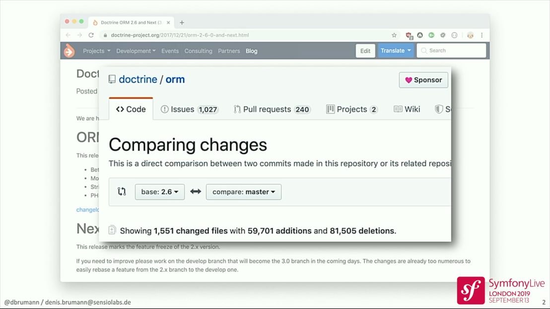 Things you will need to know when Doctrine 3 comes out (Denis Brumann) > Symfony Live London ...