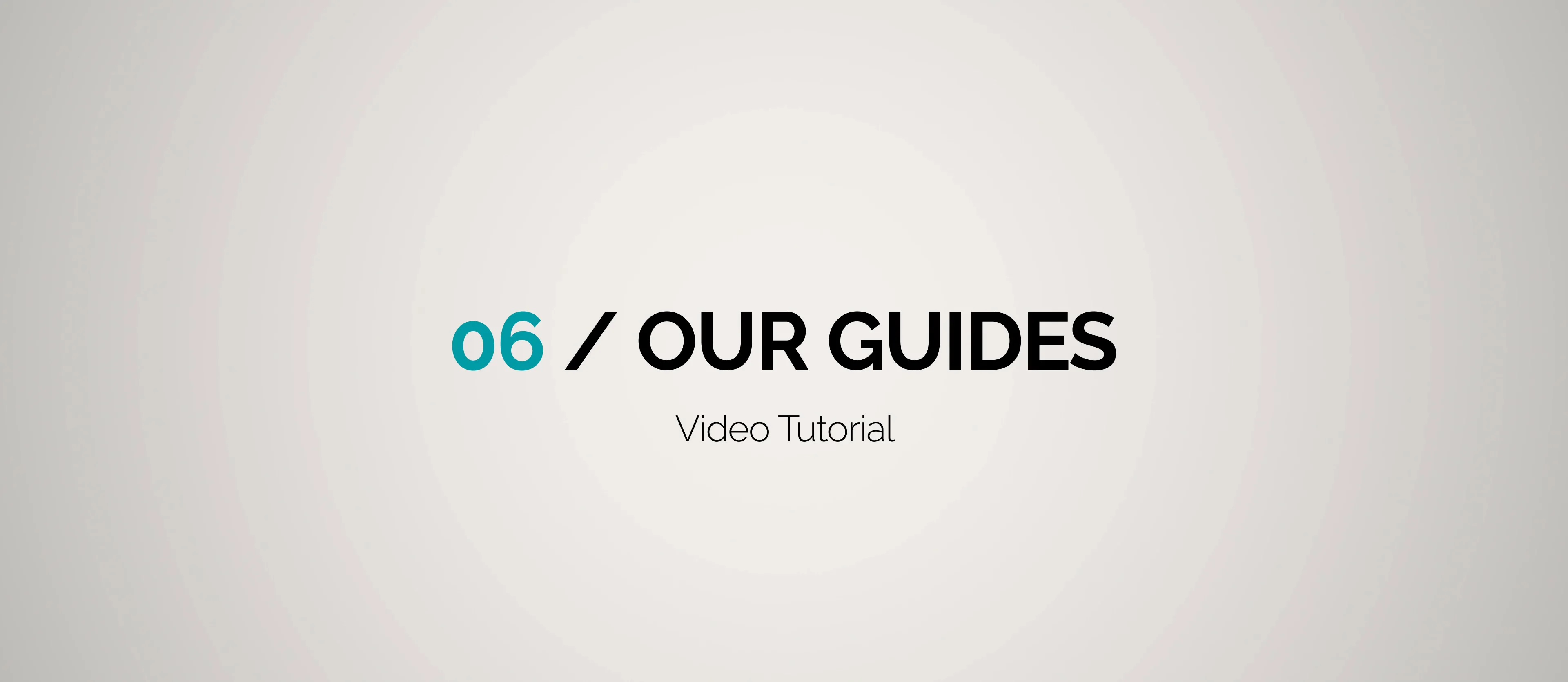 06 Our / Guides on Vimeo