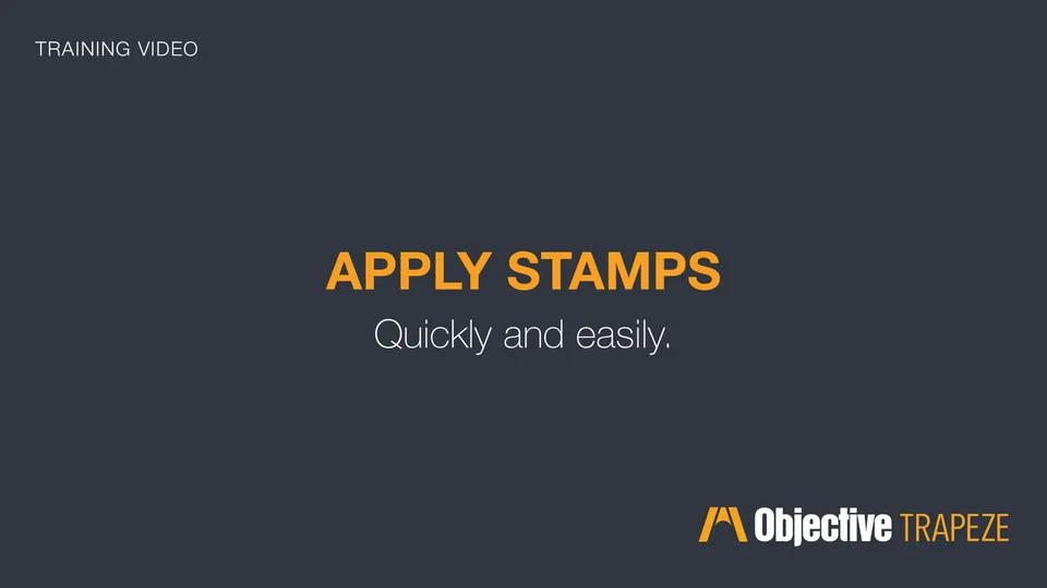 Objective Trapeze Apply Stamps