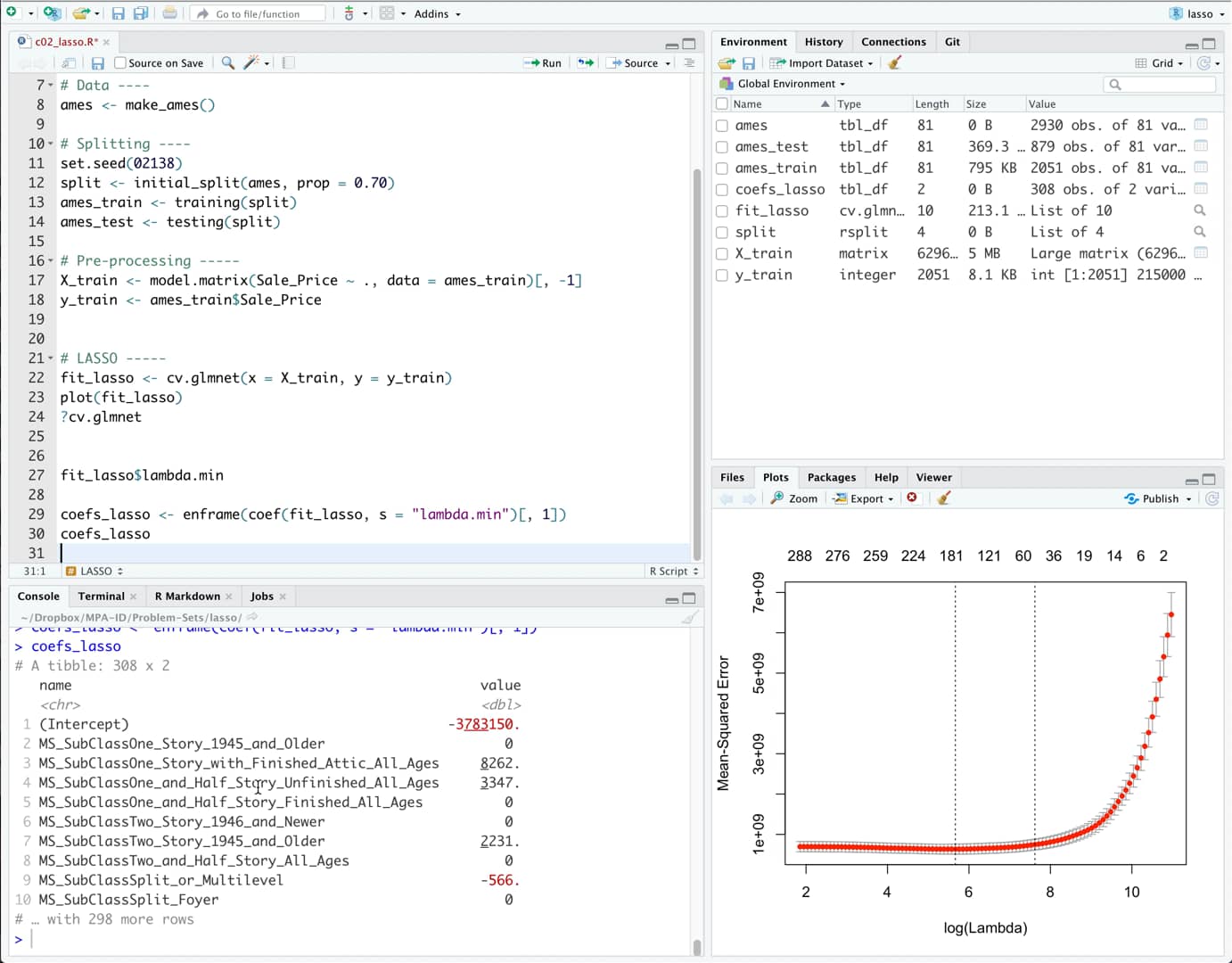 LASSO in R (2 of 3) on Vimeo