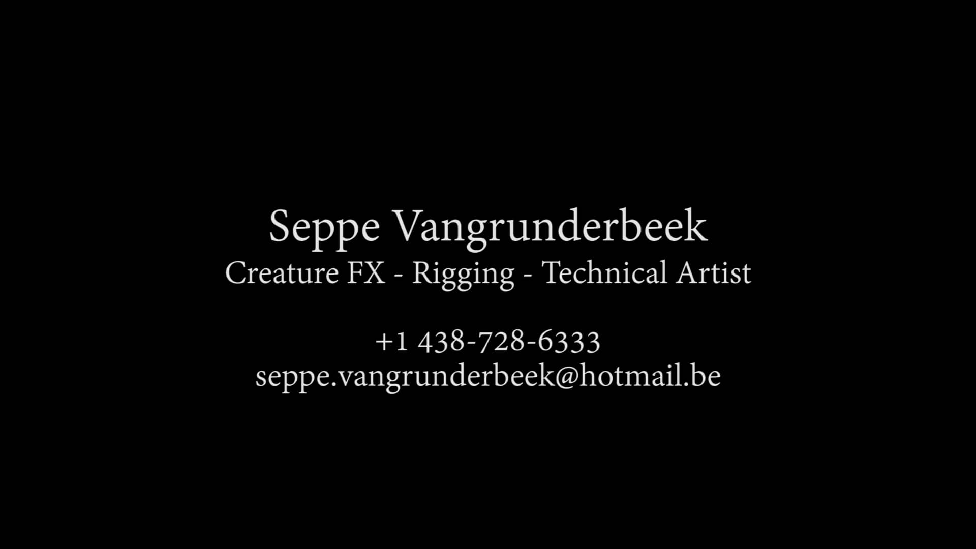 Creature FX - Rigging - Technical Artist: Demo Reel on Vimeo