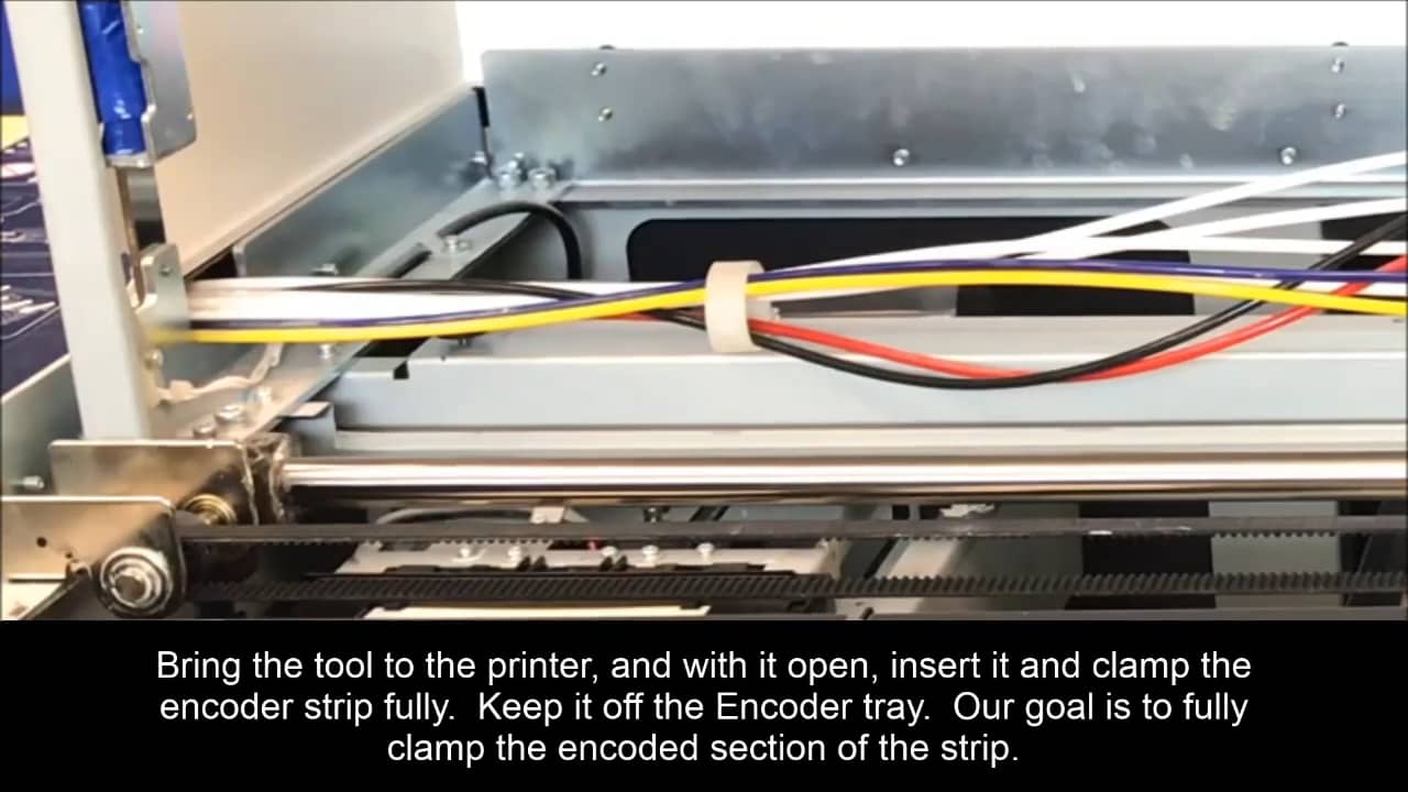 Encoder Strip Cleaning on GT-3 DTG Printer on Vimeo