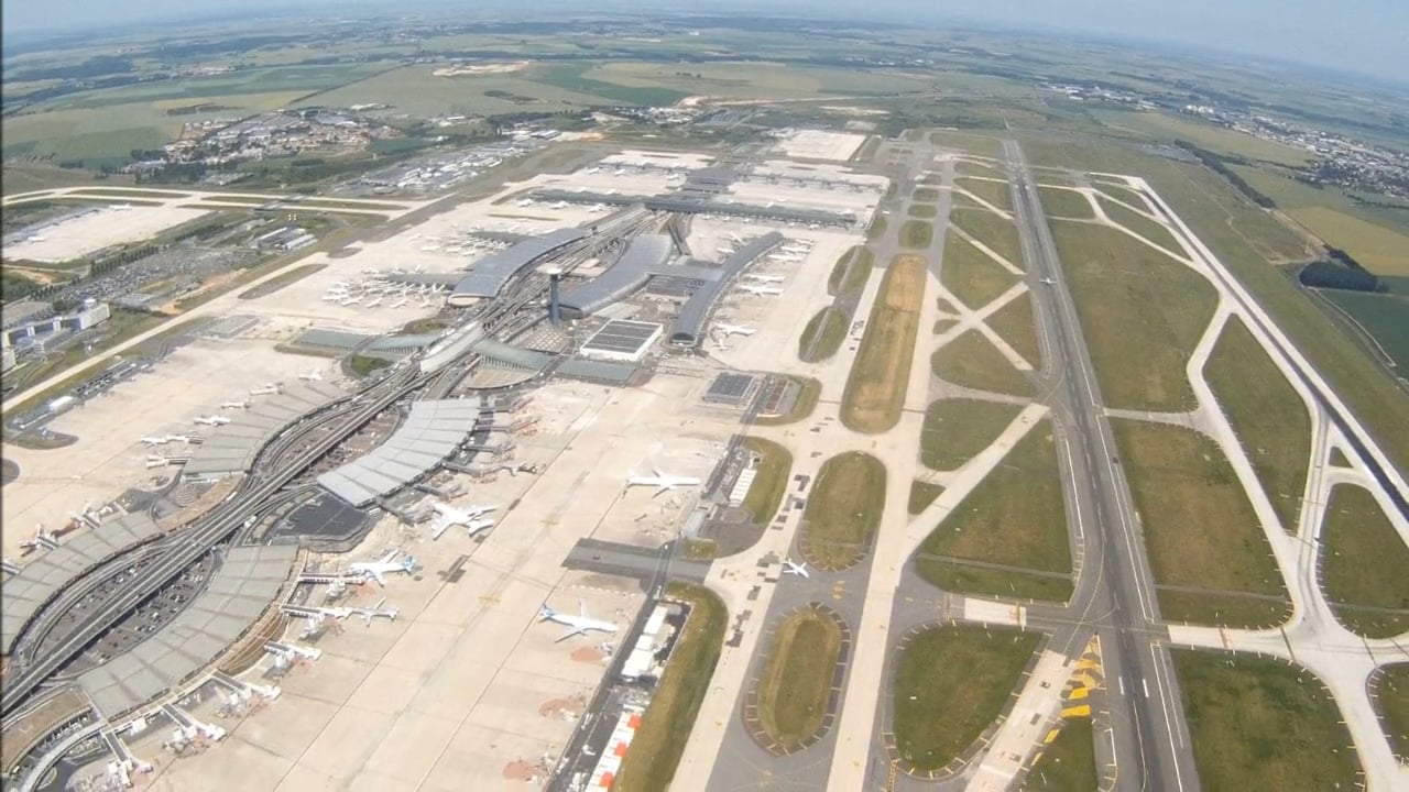 airport roissy Charles de gaules paris aerial on Vimeo